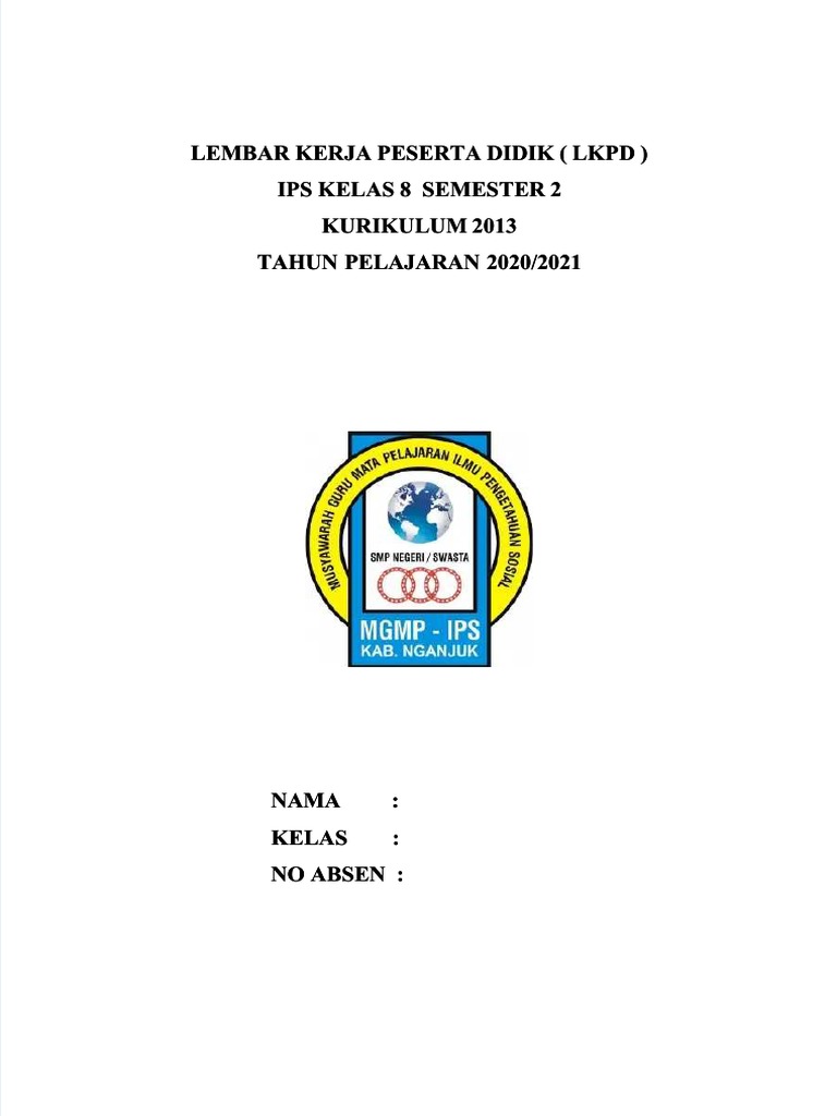 Lembar Kerja Peserta Didik LKPD Ips Kelas 8 Semester 2 | PDF