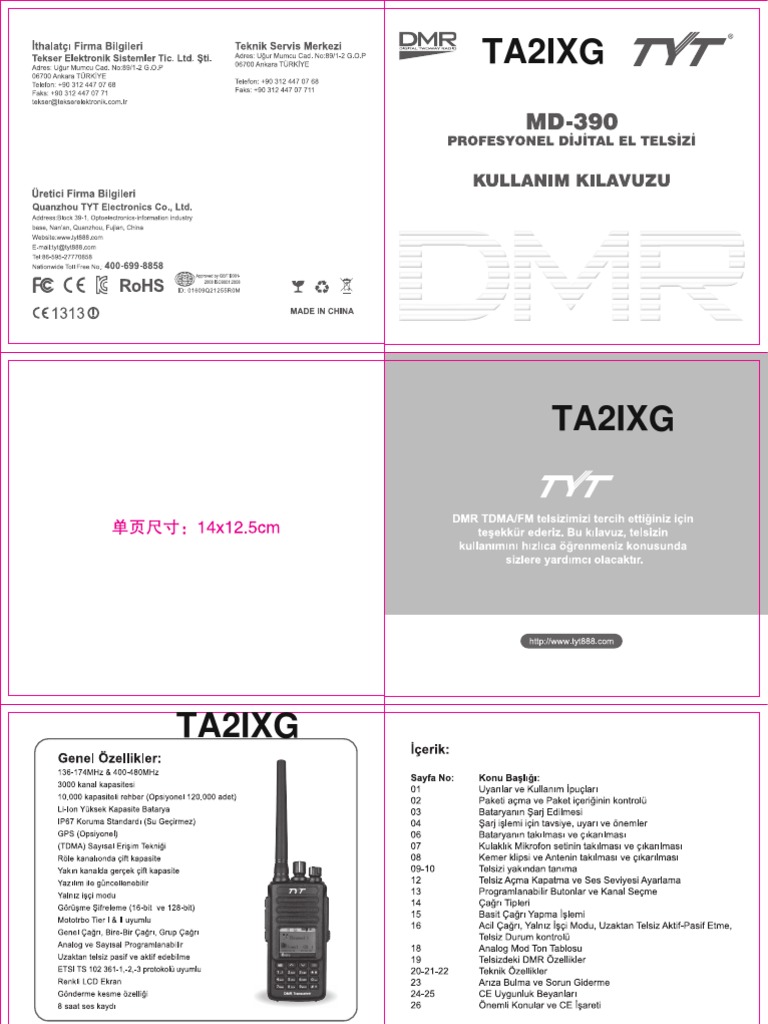 Tyt Md-Uv390 DMR | PDF