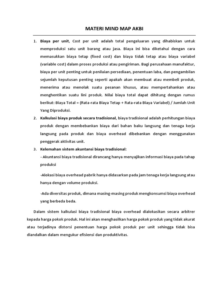 Materi Mind Map Akbi | PDF | Bisnis