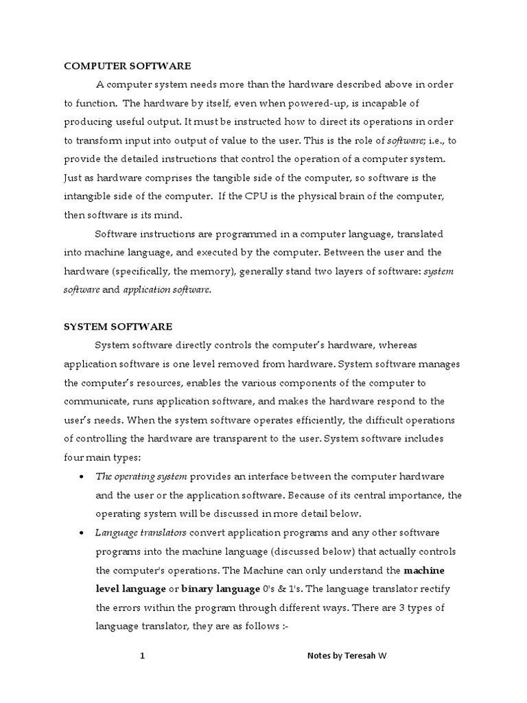 Computer Software | PDF | Operating System | Dos