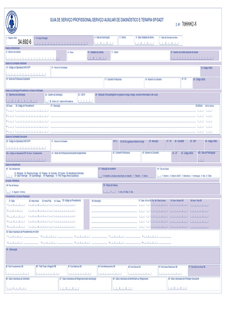 Guia de SADT - Assefaz | PDF