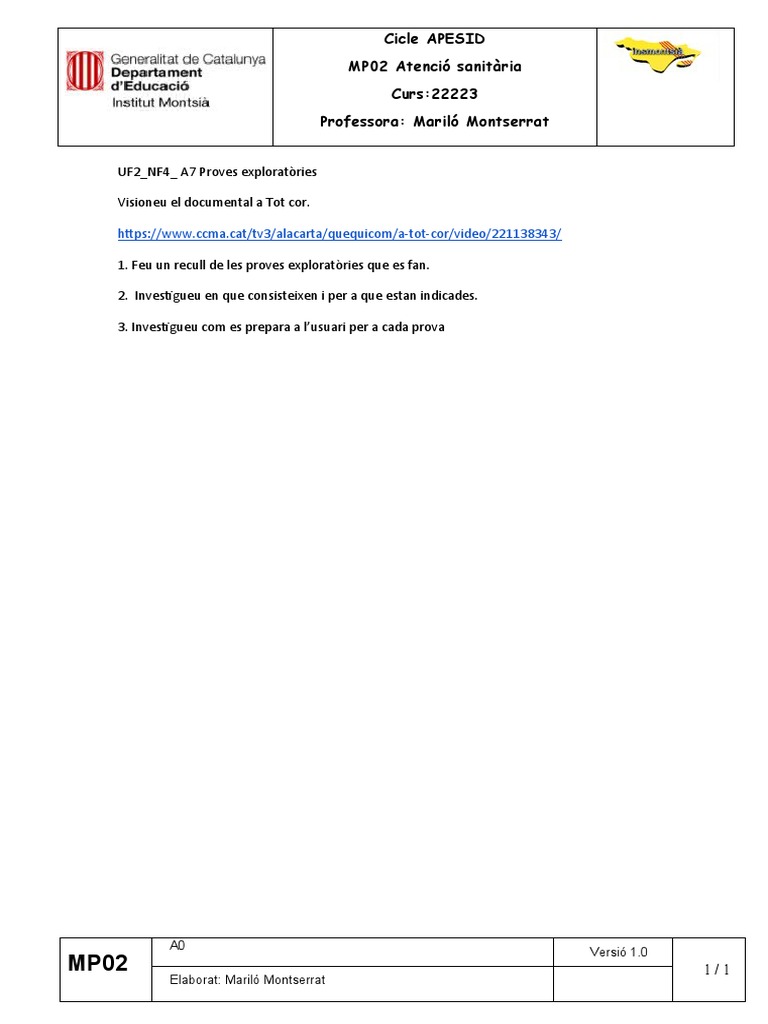 MP02 - Uf2 - NF3 - A6 - A Tot Cor - Proves Exploratòries | PDF