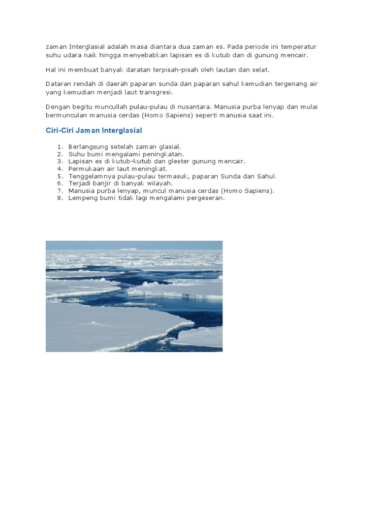 Zaman Interglasial: Perubahan Iklim dan Evolusi Manusia | PDF