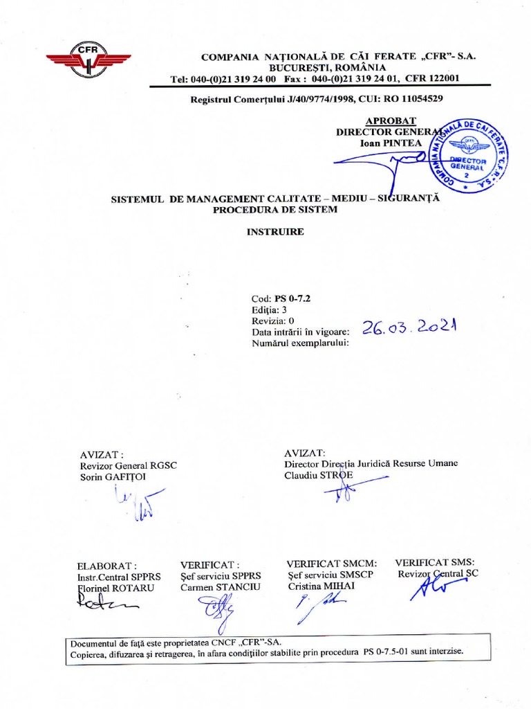 PS 0 72 Ed3 Rev0 Instruire | PDF