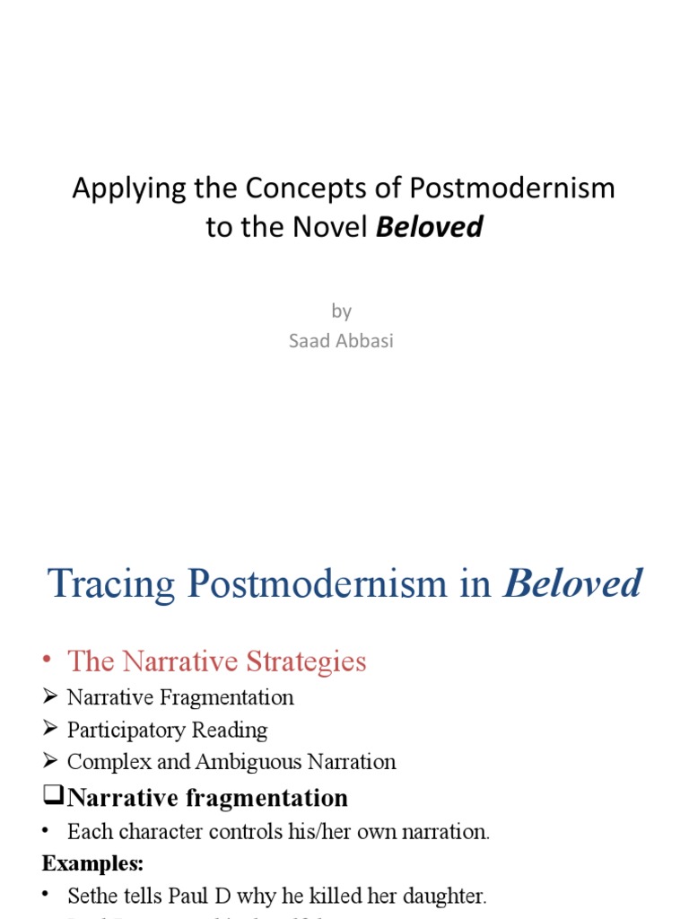 Applying The Concepts of Postmodernism To The Novel | PDF