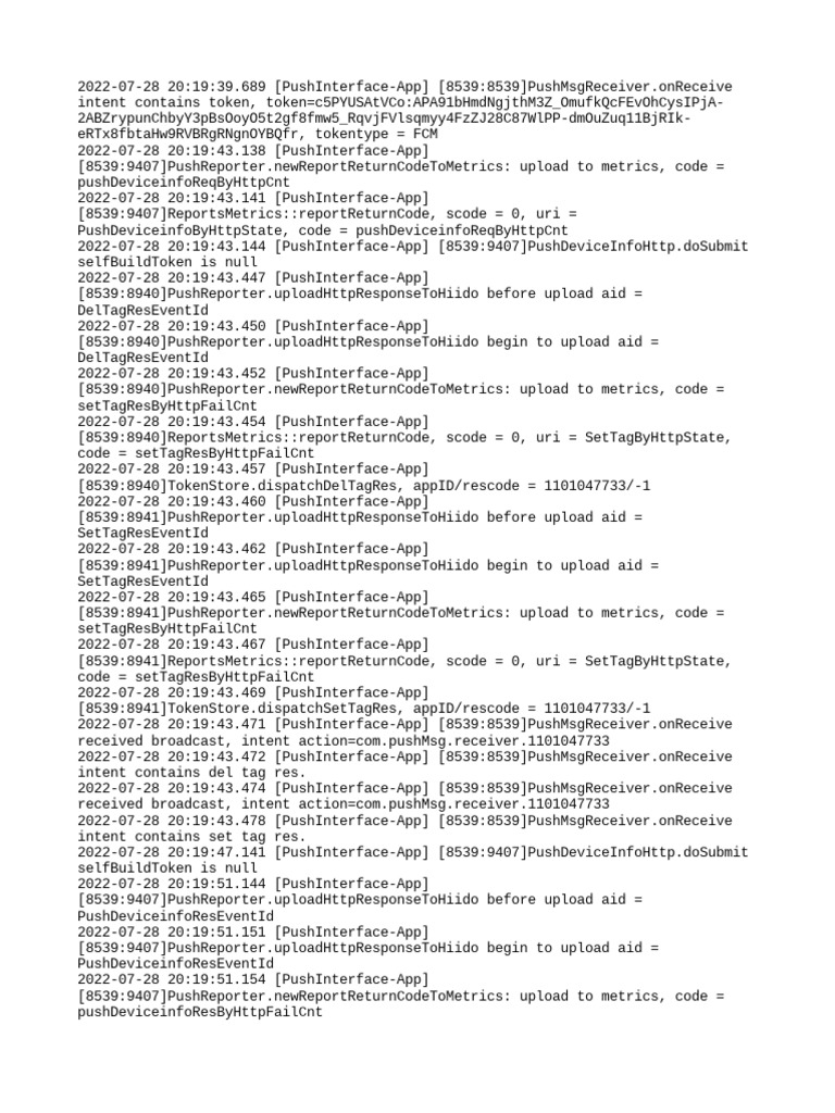 Pushsvc Log | PDF | Computing | Computer Programming