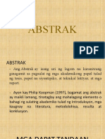 Pagsulat NG Abstrak PPT 1 | PDF
