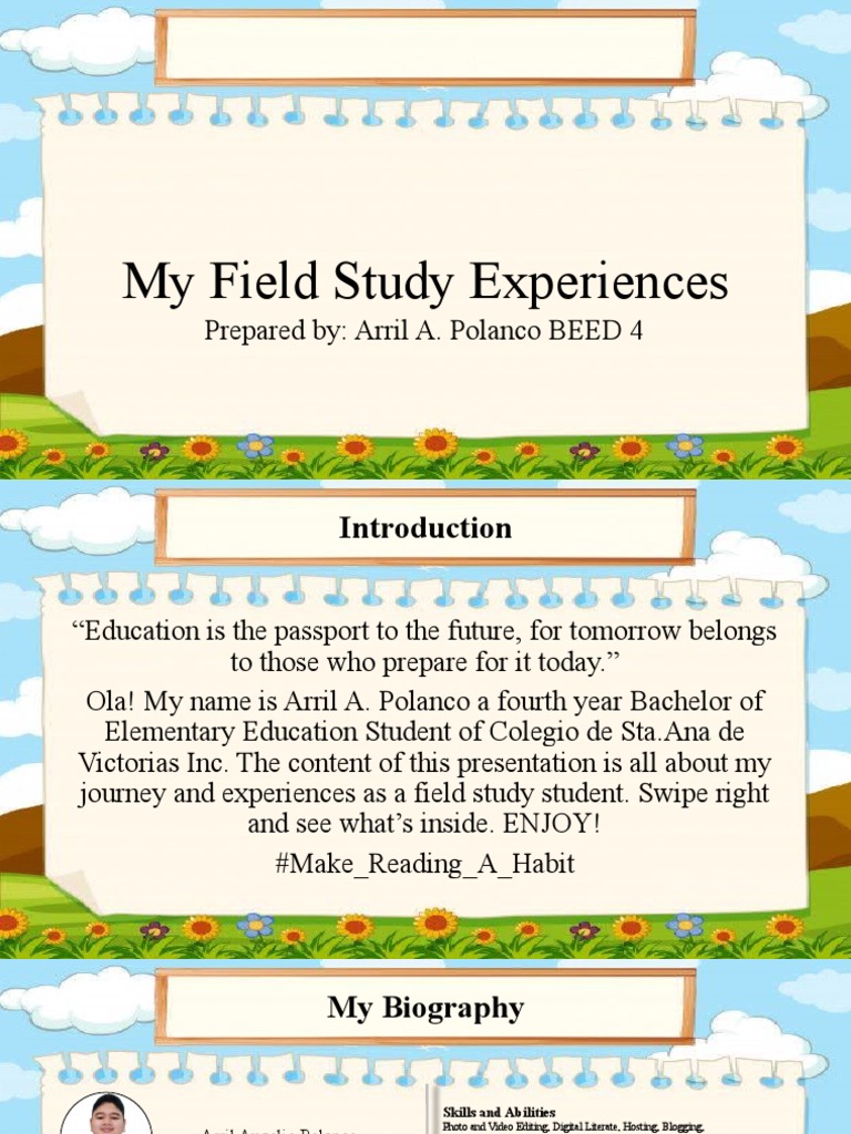My Field Study Experiences | PDF | Teachers | Learning