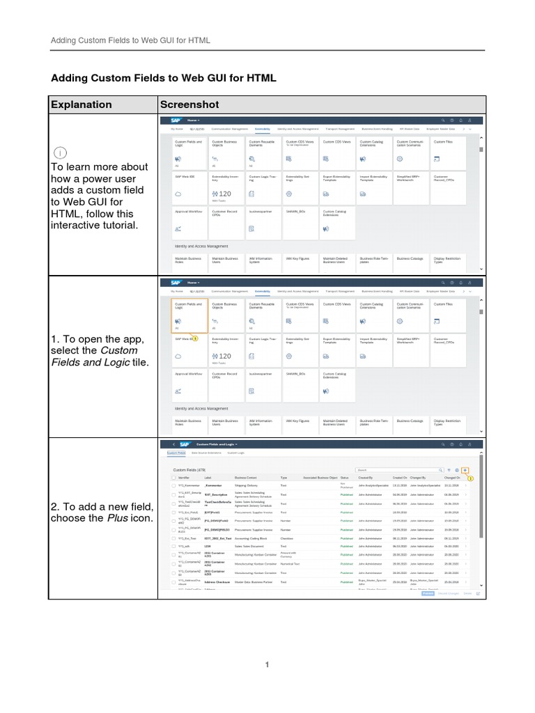 Adding Custom Field To Web GUI For HTML | PDF | Graphical User Interfaces | Screenshot