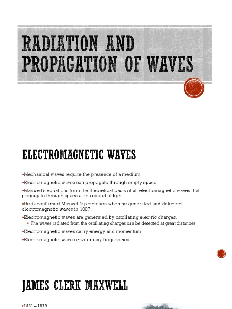 Lesson 3 Radiation and Propagation of Waves | PDF | Electromagnetic ...