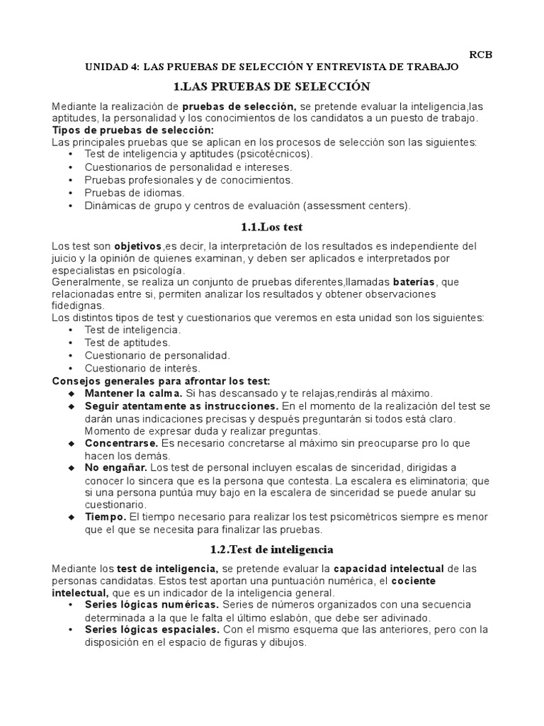 Resumen RCB Tema 4 | PDF