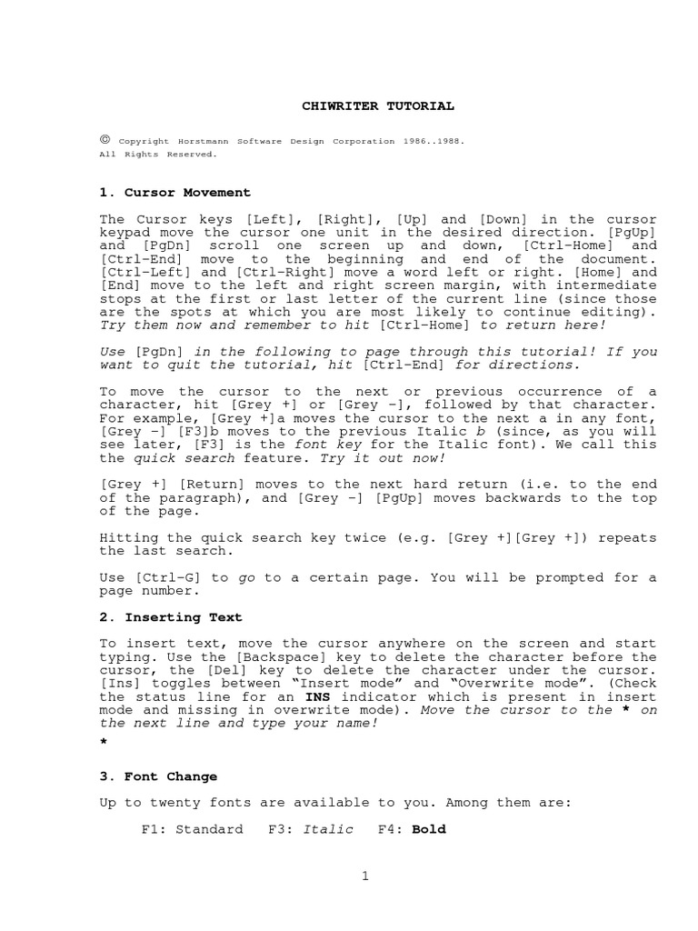 ChiWriter Tutorial | PDF | Text | Writing