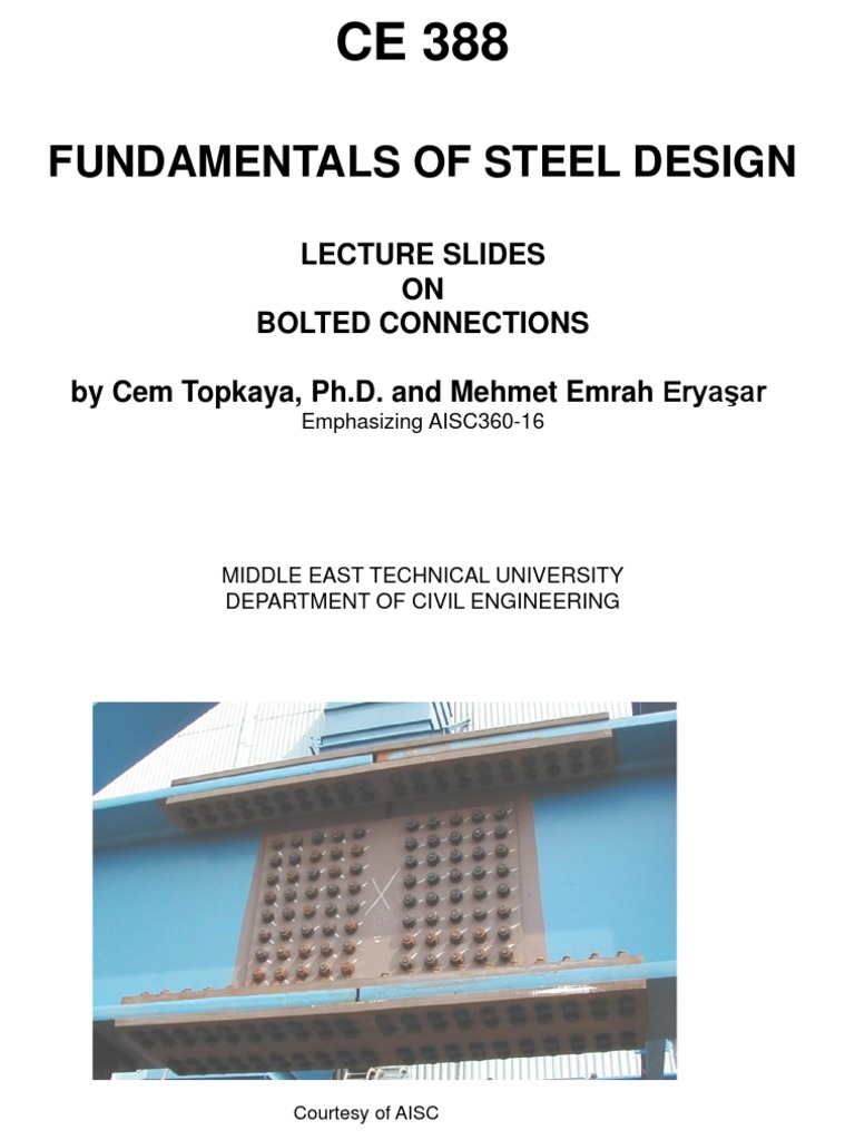 6 Bolted Connections | PDF | Screw | Stress (Mechanics)
