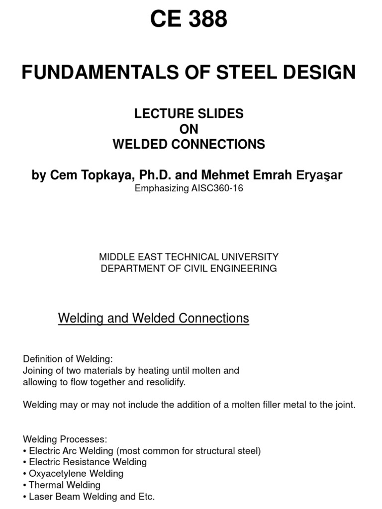 7-Welded Connections | PDF | Construction | Welding