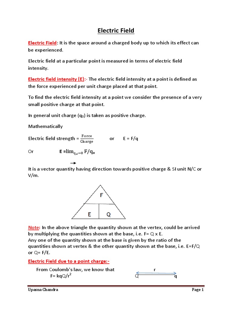 Electric Field | PDF | Torque | Electric Field