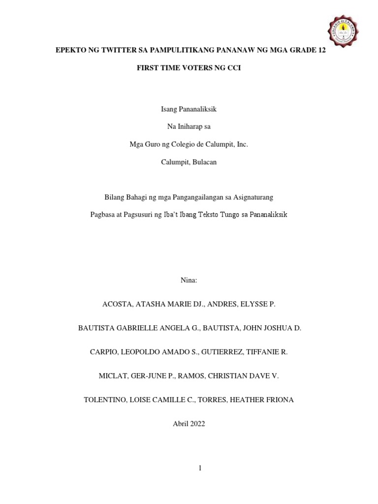 Final Paper Group 1 | PDF