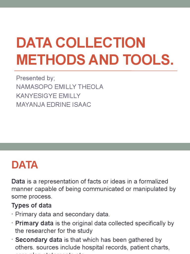 Data Collection Methods and Tools | PDF | Observation | Validity ...