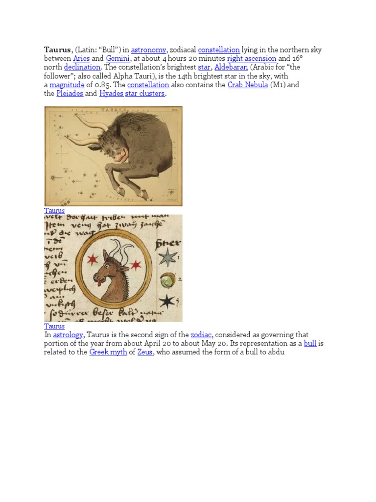 Taurus History | PDF