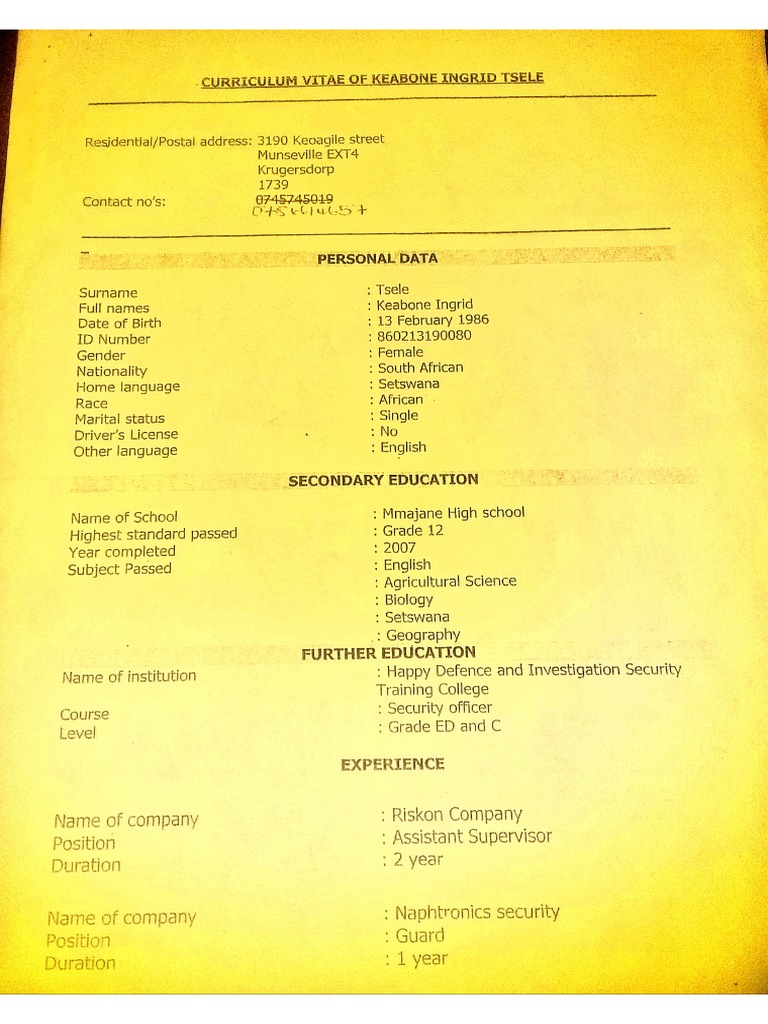 Officer t2 Gauteng | PDF