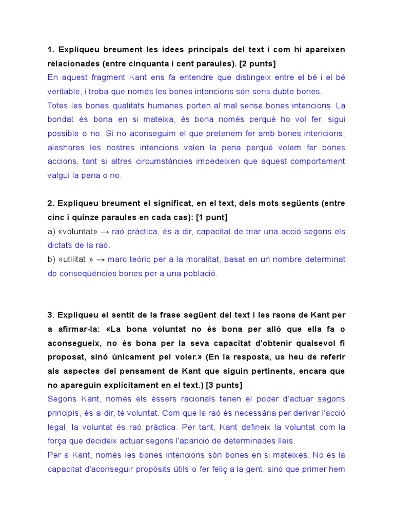 Comentari de Text Kant | PDF