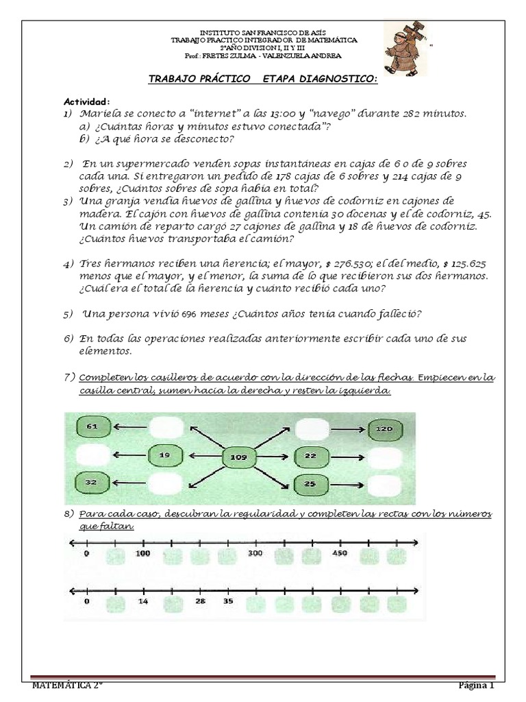 Trab Prac #1 - 2° Año 2023 (2do I y II) $120 | PDF | Matemáticas | Teoría de los números