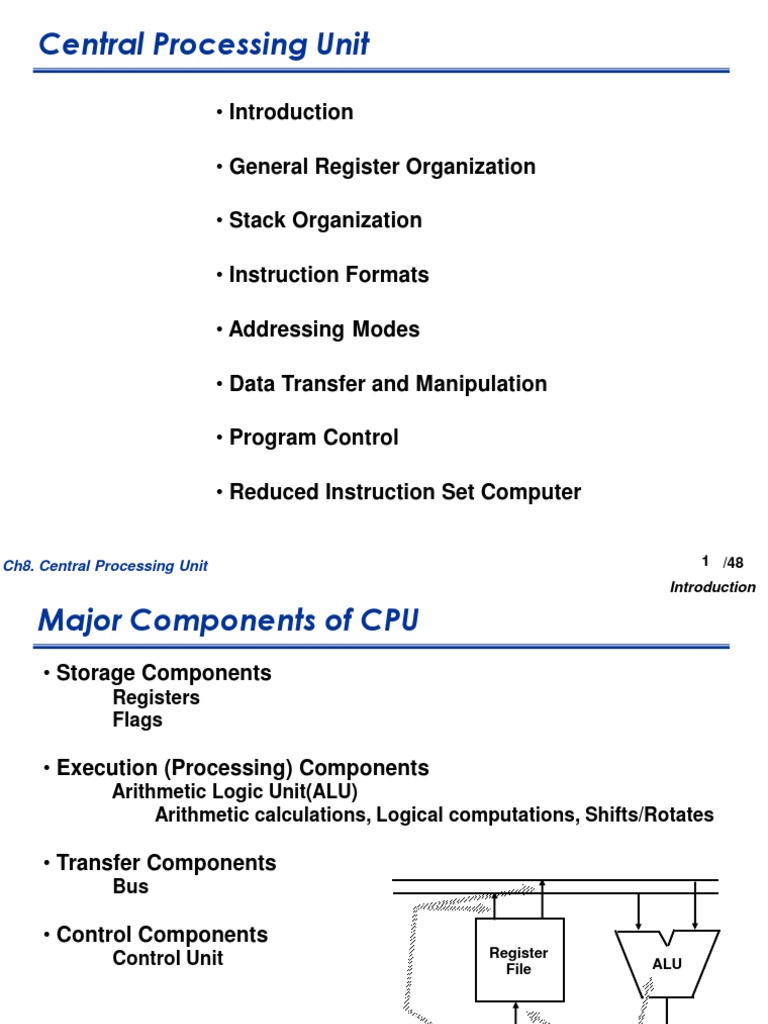 ch8 Cpu New | PDF | Central Processing Unit | Computer Architecture
