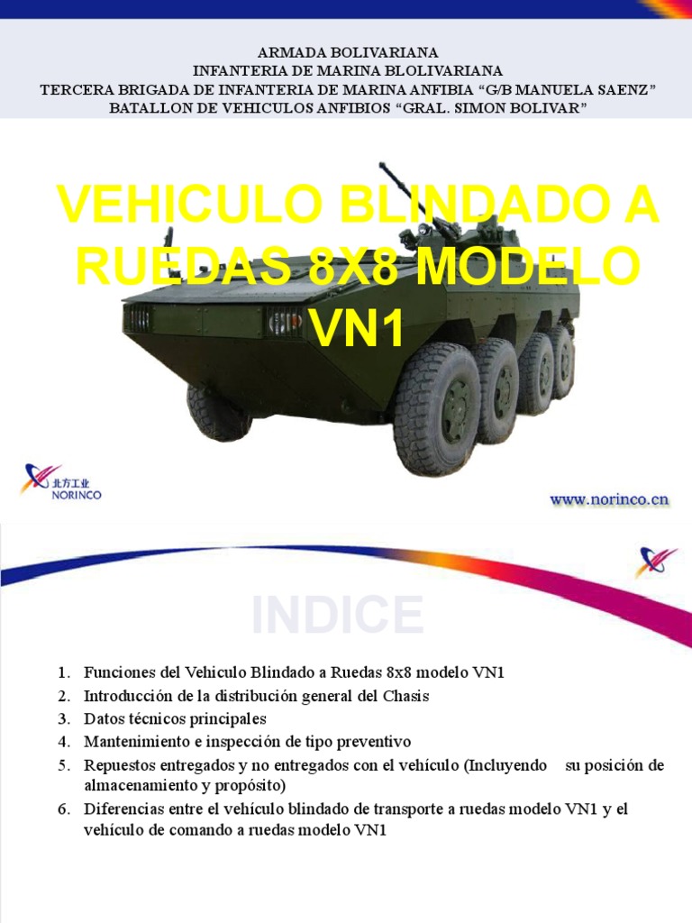 VN1 GENERAL Actualizada | PDF | Vehículos blindados de combate | Infantería