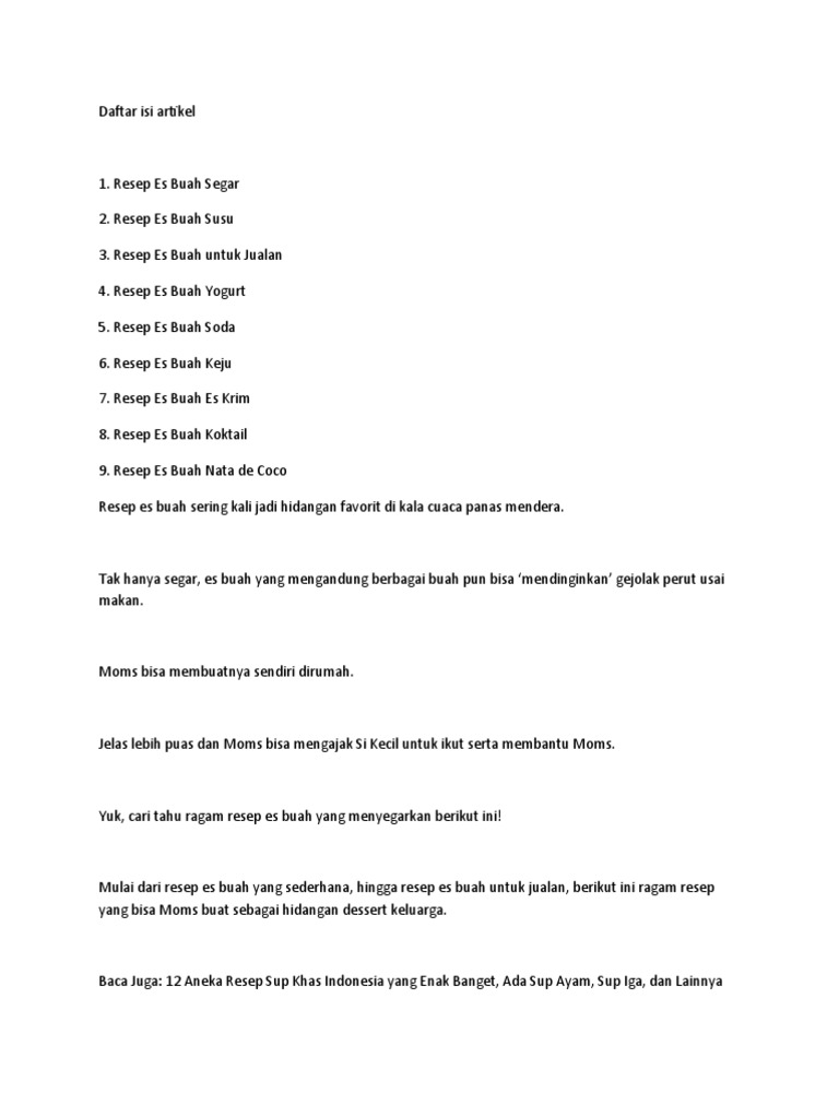 Tutorial Cara Membuat Es | PDF | Kesehatan Holistik