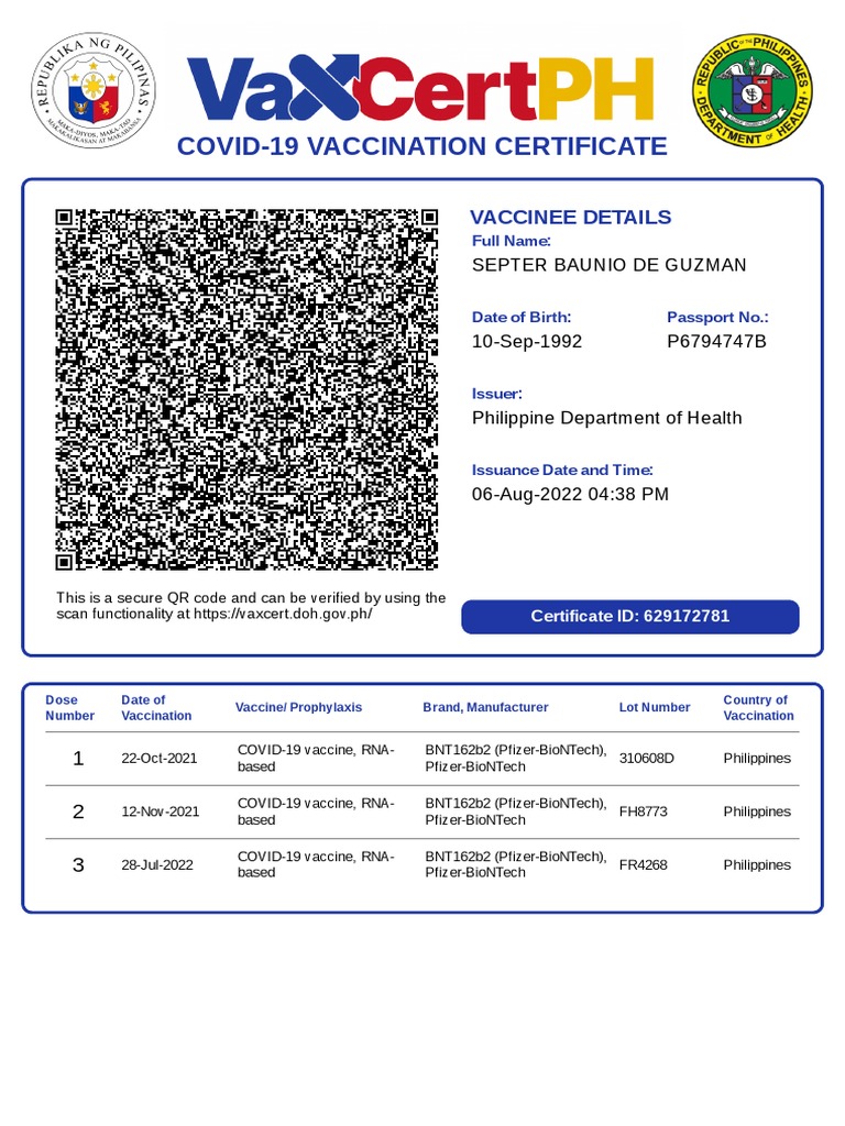 Vaccination Certificate | PDF