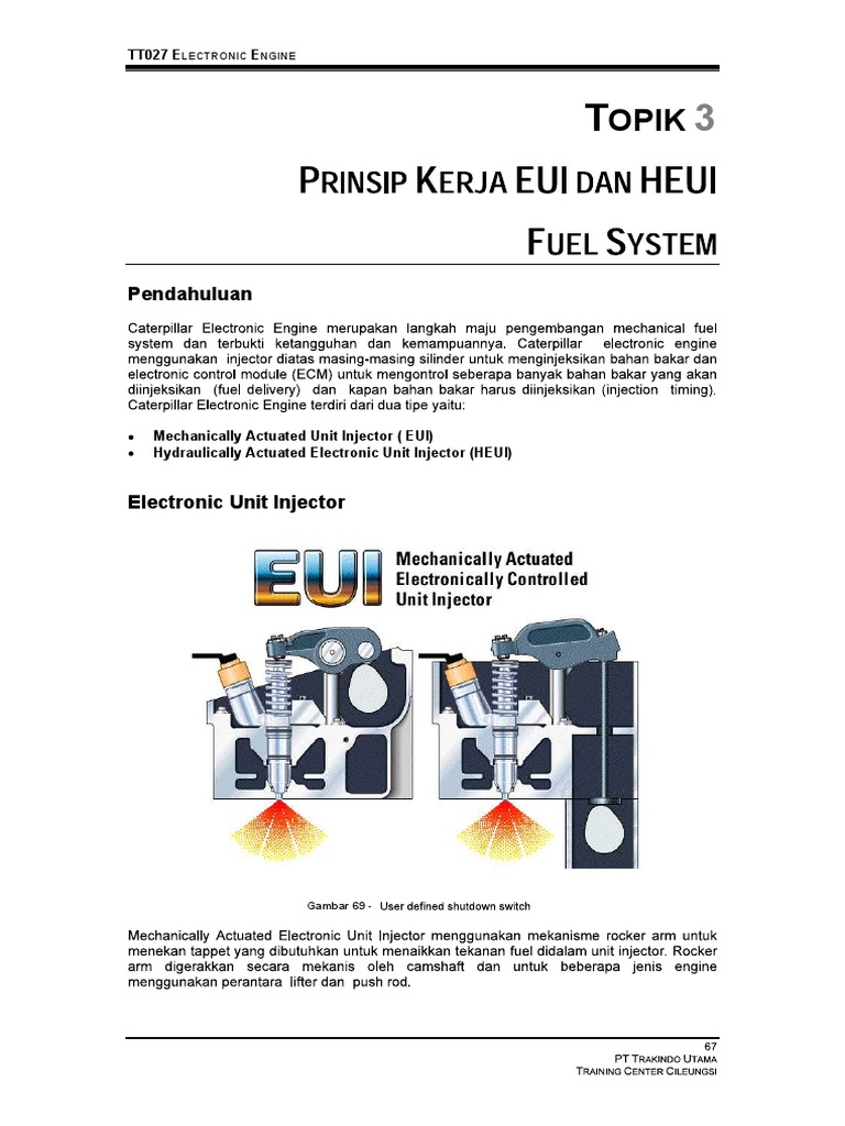Topik 3 Prinsip Kerja EUI Dan HEUI Fuel System | PDF | Fuel Injection | Energy Technology