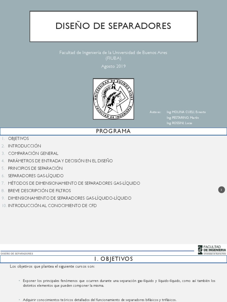 Diseño de Separadores - RevA (FINAL) | PDF | Líquidos | Gases