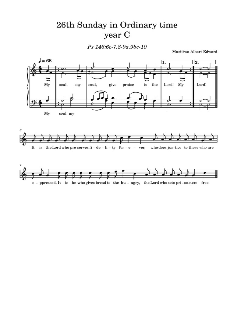 26th Sunday in Ordinary Time Year C | PDF