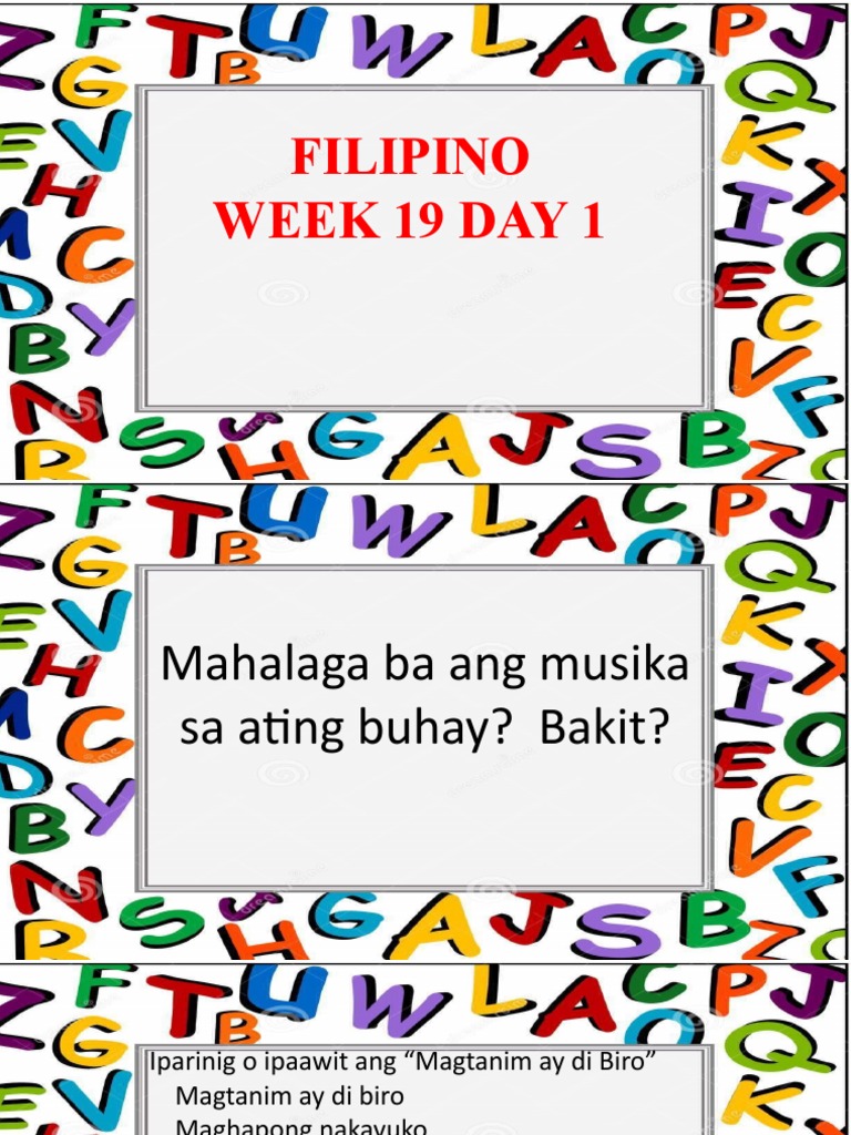 WEEK 19 FILIPINO Day 1 3 | PDF