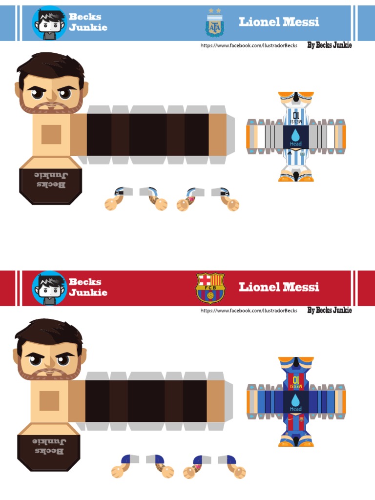Messi Papercraft Template Guide | PDF