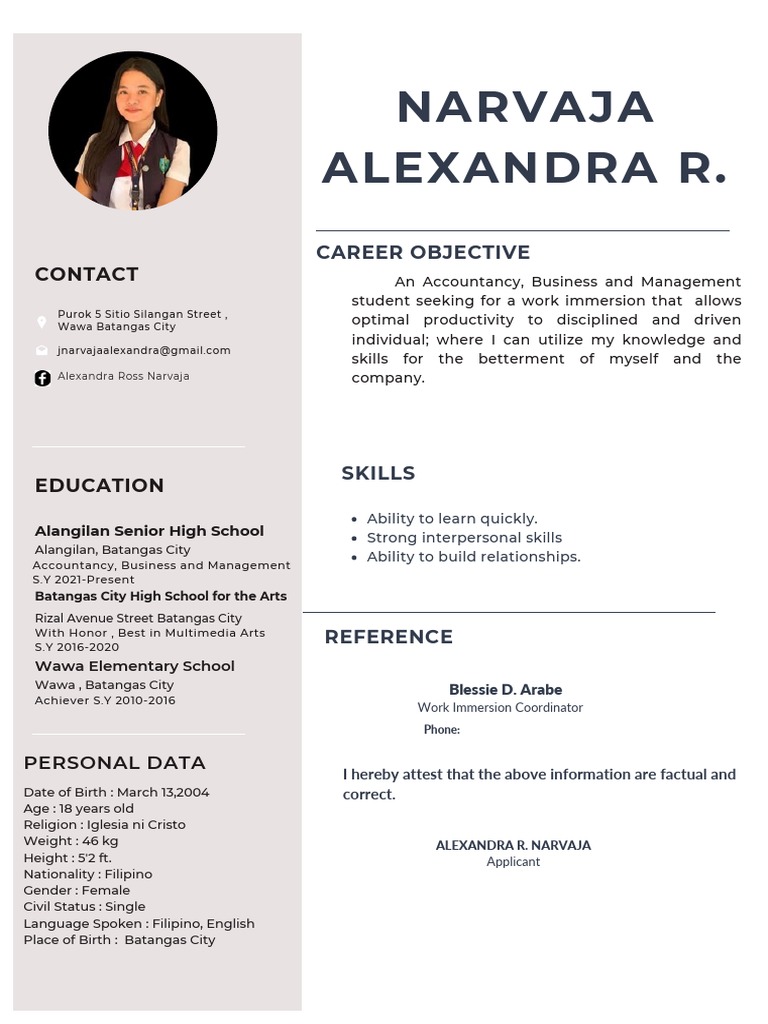 Black White Minimalist CV Resume | PDF