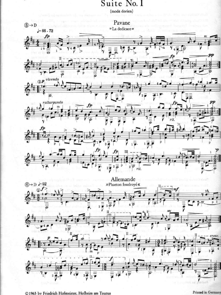 Denis Gaultier - Lautensuiten | PDF