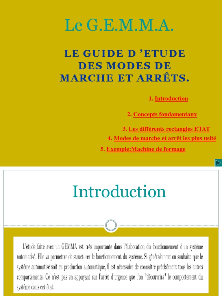 Guide GEMMA: Modes et États Machines | PDF