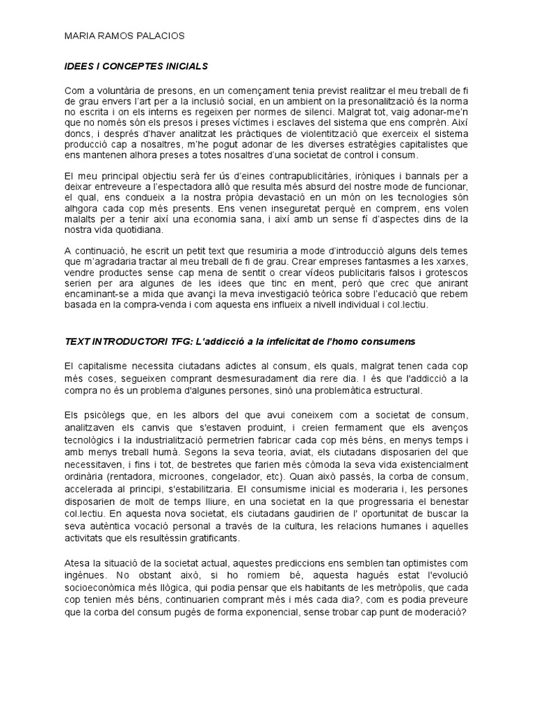 TFG PRIMERES IDEES (Maria Ramos Palacios) | PDF