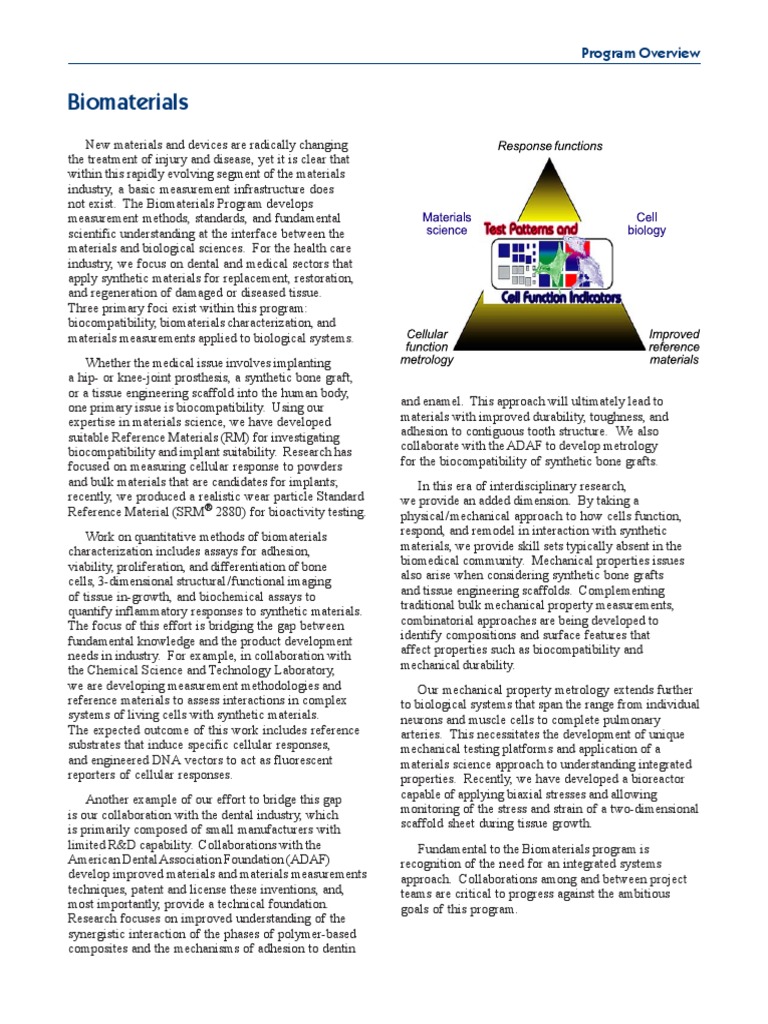 Biomaterials | PDF | Tissue Engineering | Biomaterial