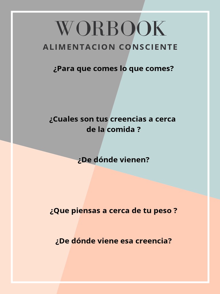 Worbook Alimentacion Consciente | PDF