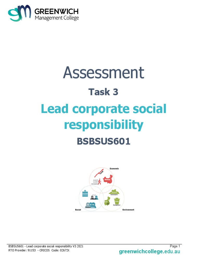 Lead Corporate Social Responsibility Assessment | PDF | Corporate ...