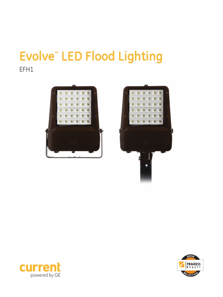 OLP3107 GE LED Evolve Flood Lighting EFH Data Sheet | PDF | Lighting ...