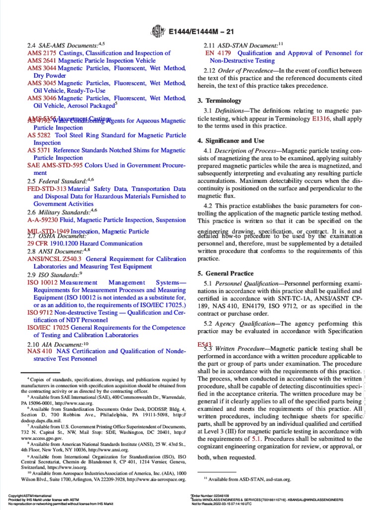 ASTM E1444-E1444M (2021) - Part2 | Download Free PDF | Physical Sciences | Applied And ...