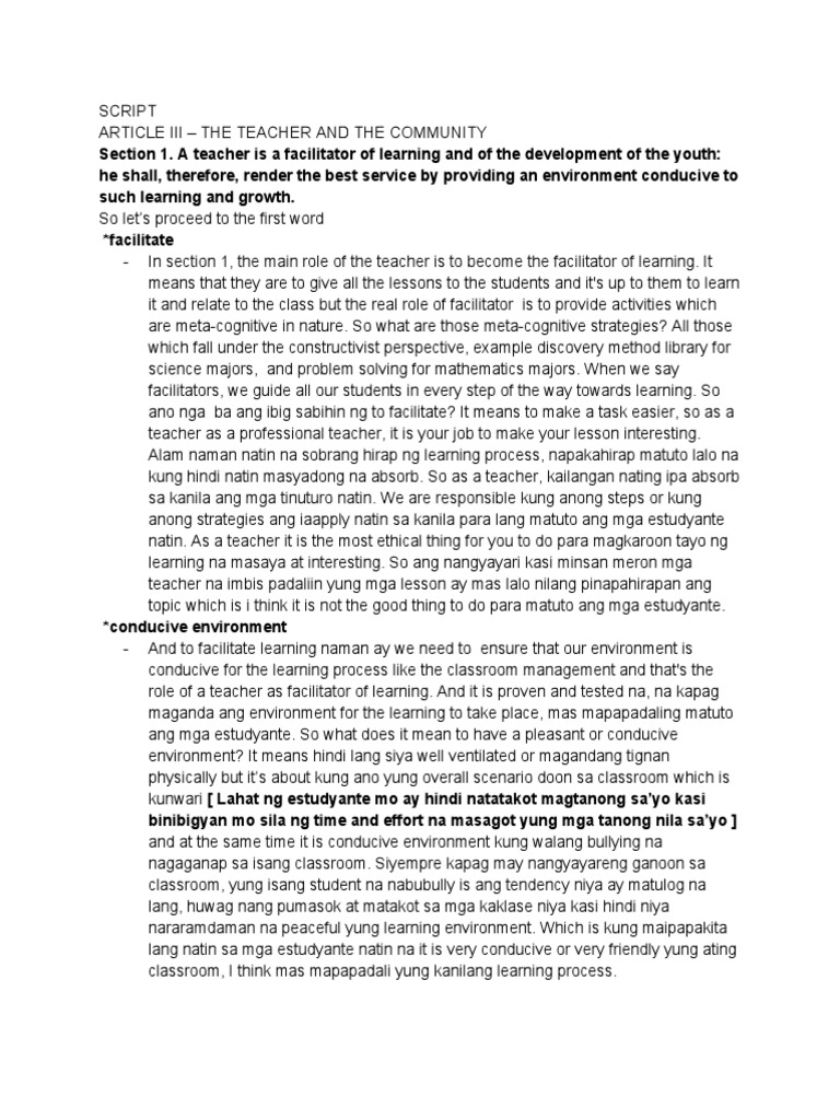 SCRIPT | PDF | Behaviorism | Change