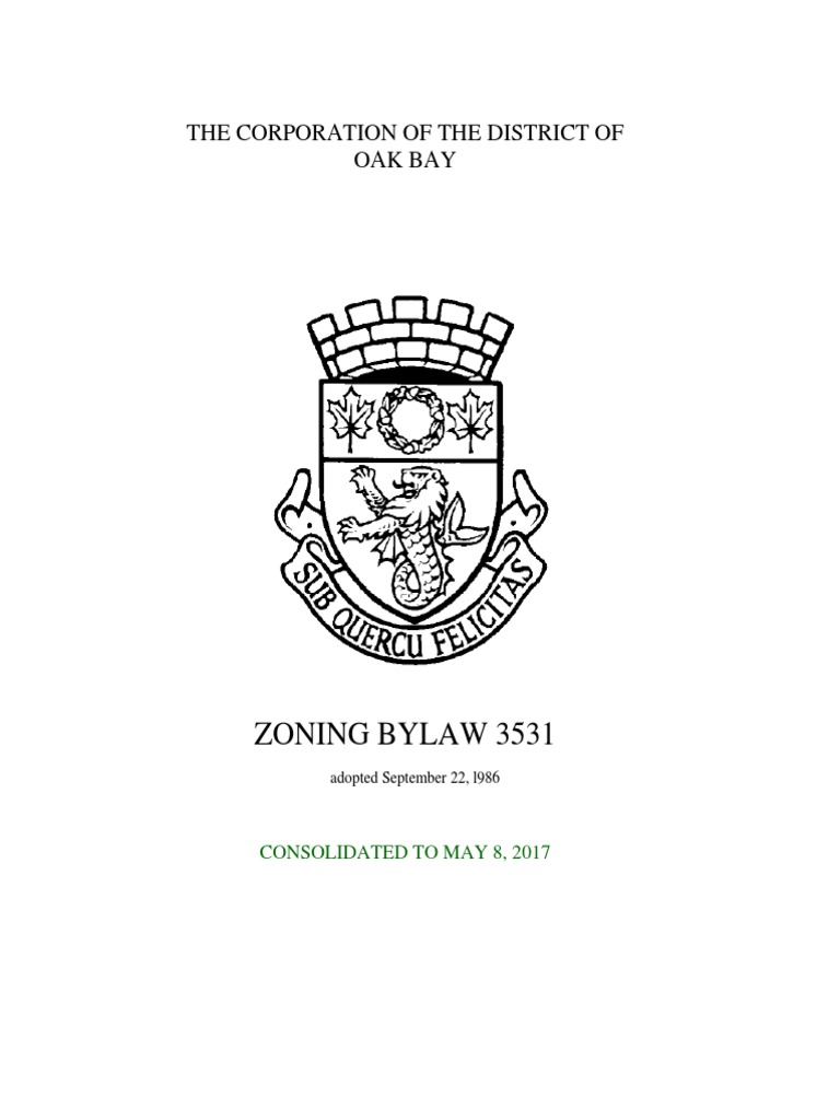 Oak Bay Zoning Bylaw 3531 Overview | PDF | Building | Donkey