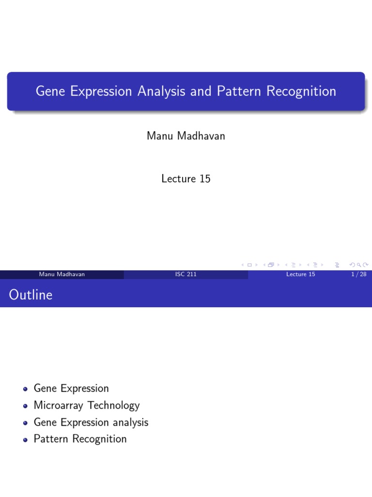 Lecture 15 | PDF | Dna Microarray | Gene Expression