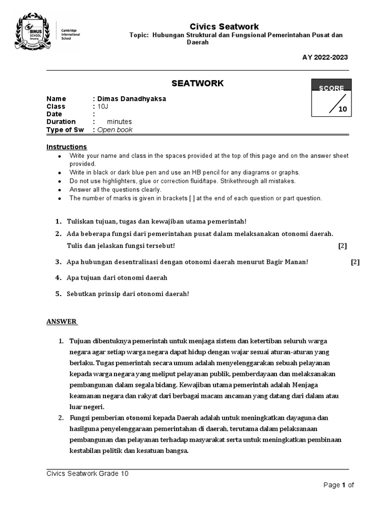 Seatwork 2 Term 2 GR 10 A.Y 2122 | PDF