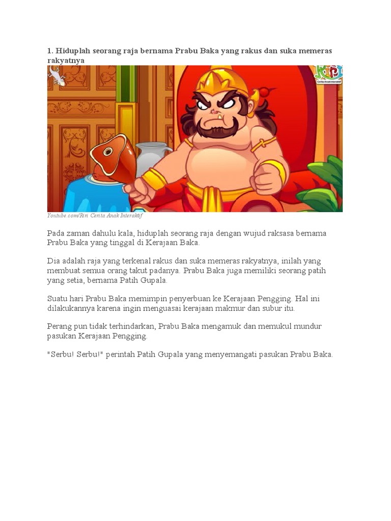 Kisah Prabu Baka dan Bandung Bondowoso | PDF