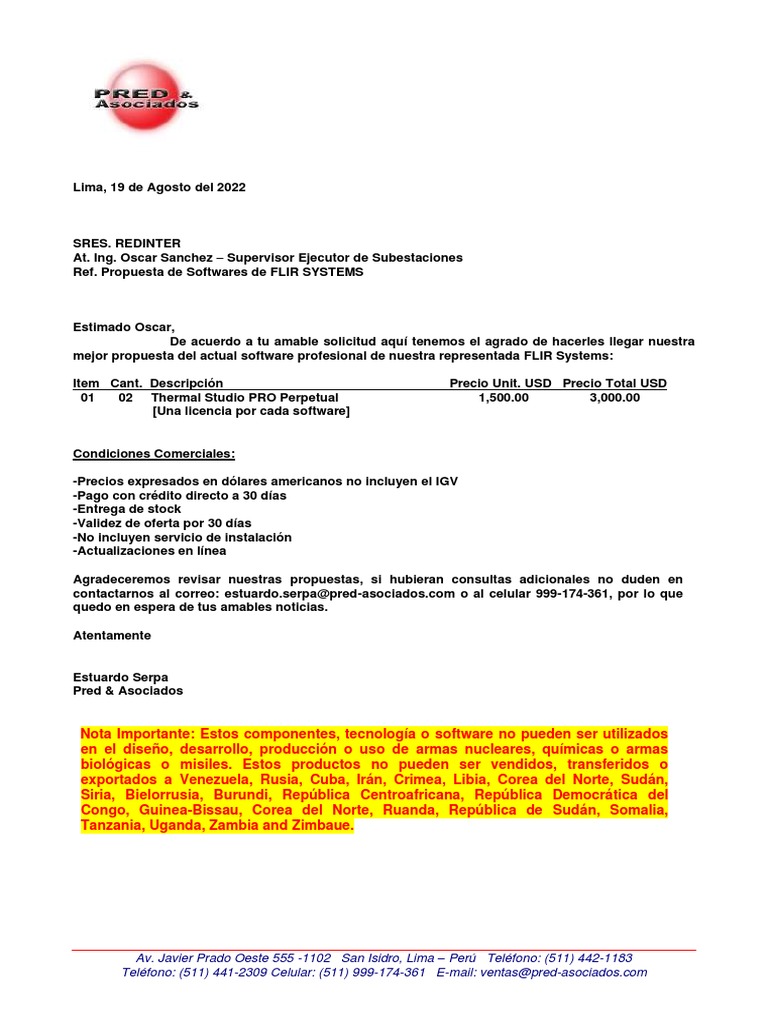 Redinter Thermal Studio PRO | PDF