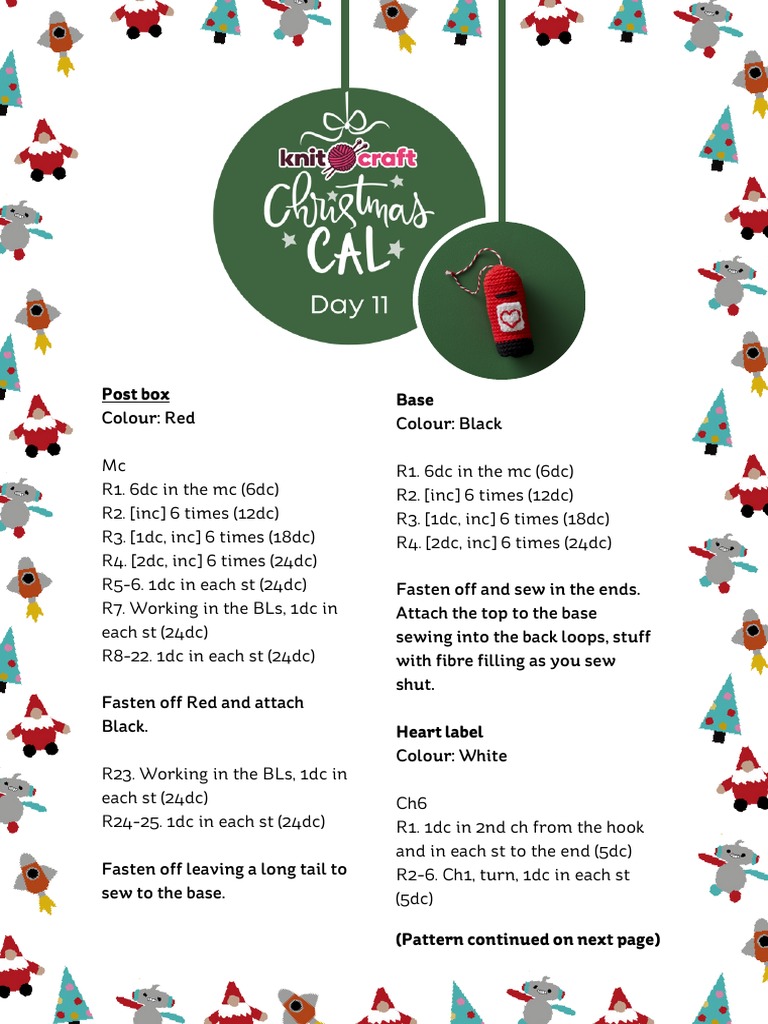 Knitcraft Christmas Advent Cal - Day11 | PDF